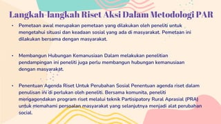 Karakteristik Participatory Action Research (PAR) | PPTX