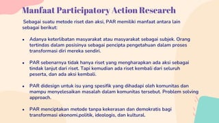 Karakteristik Participatory Action Research (PAR) | PPTX