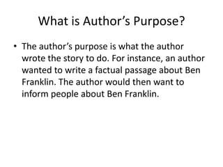 Parker author’s purpose | PPTX