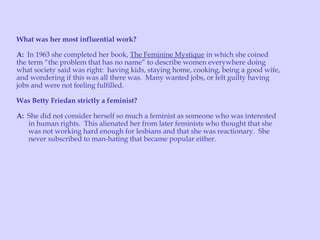 Betty Friedan | PPT