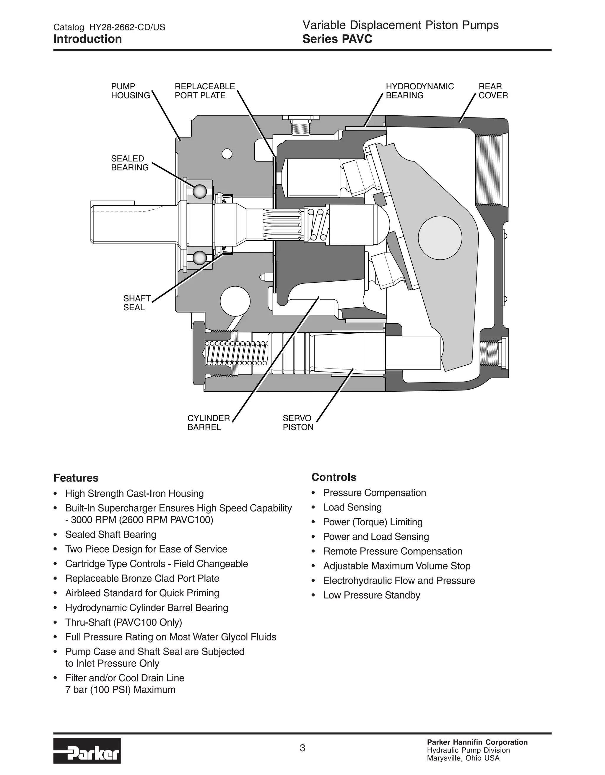Parker (pavc,-pavc33,-pavc38,-pavc65,-pavc100)-hydraulic-piston-pumps ...