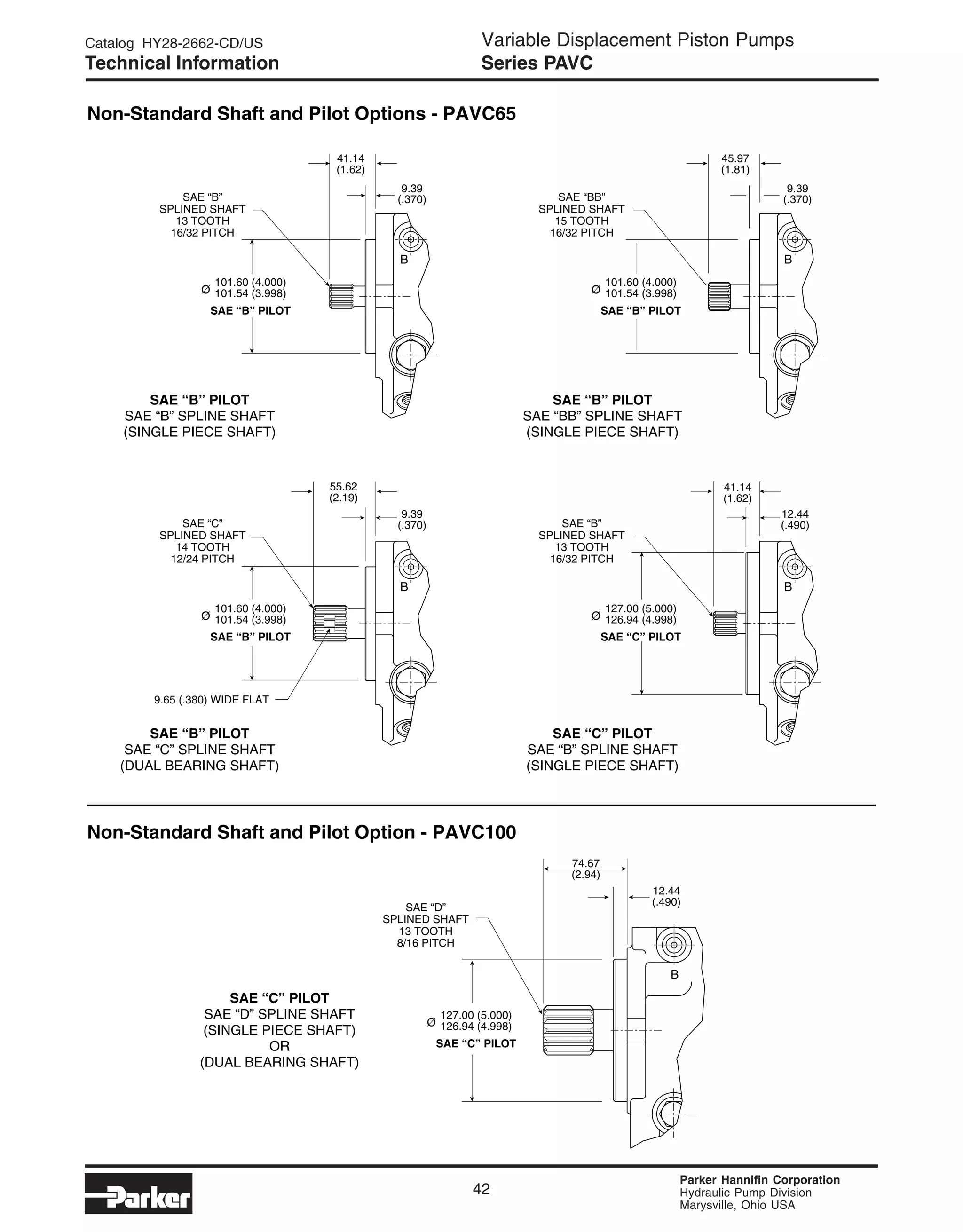 Parker (pavc,-pavc33,-pavc38,-pavc65,-pavc100)-hydraulic-piston-pumps ...