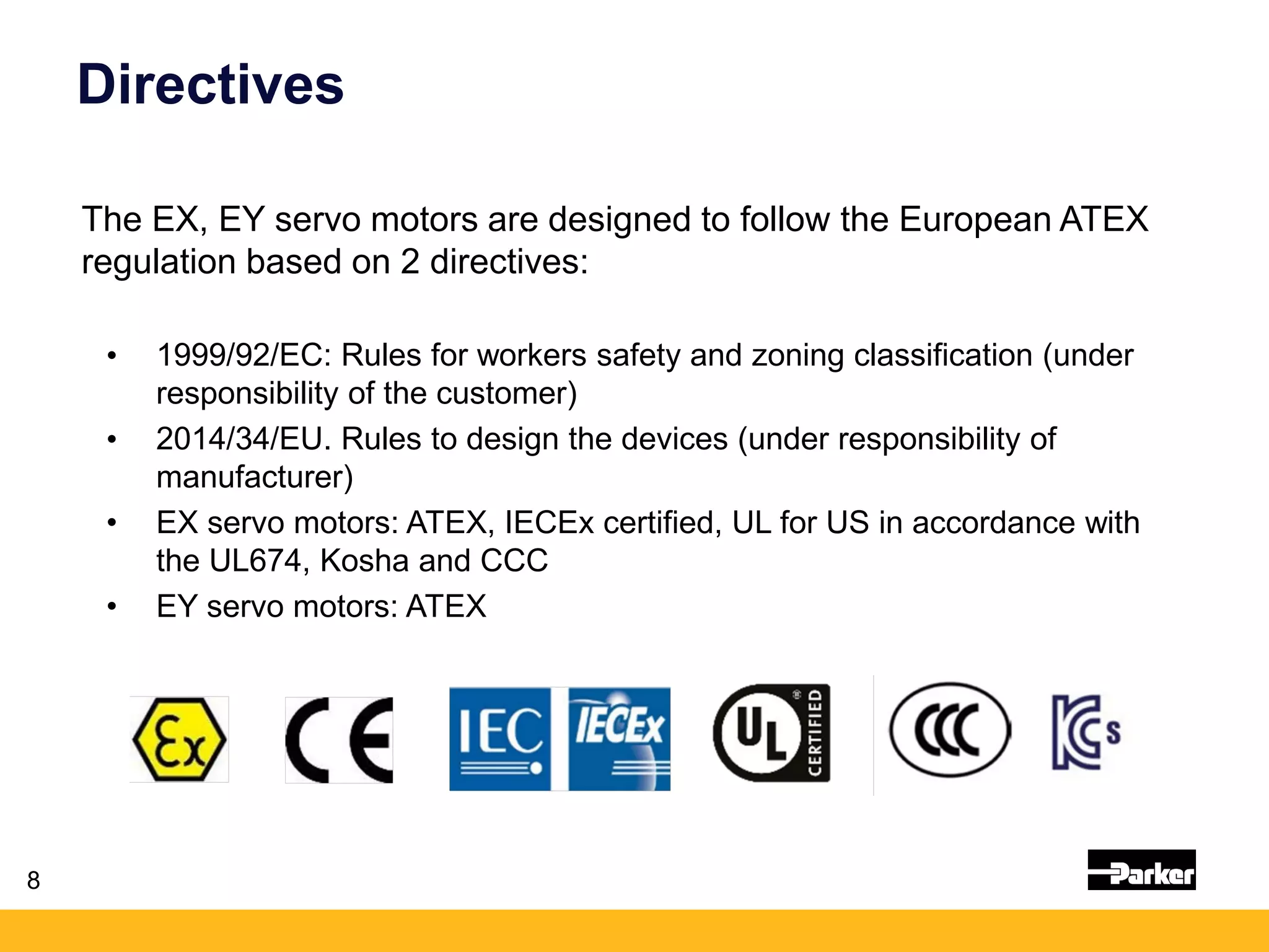 Explosion Proof Servo Motors | Parker Hannifin | PDF