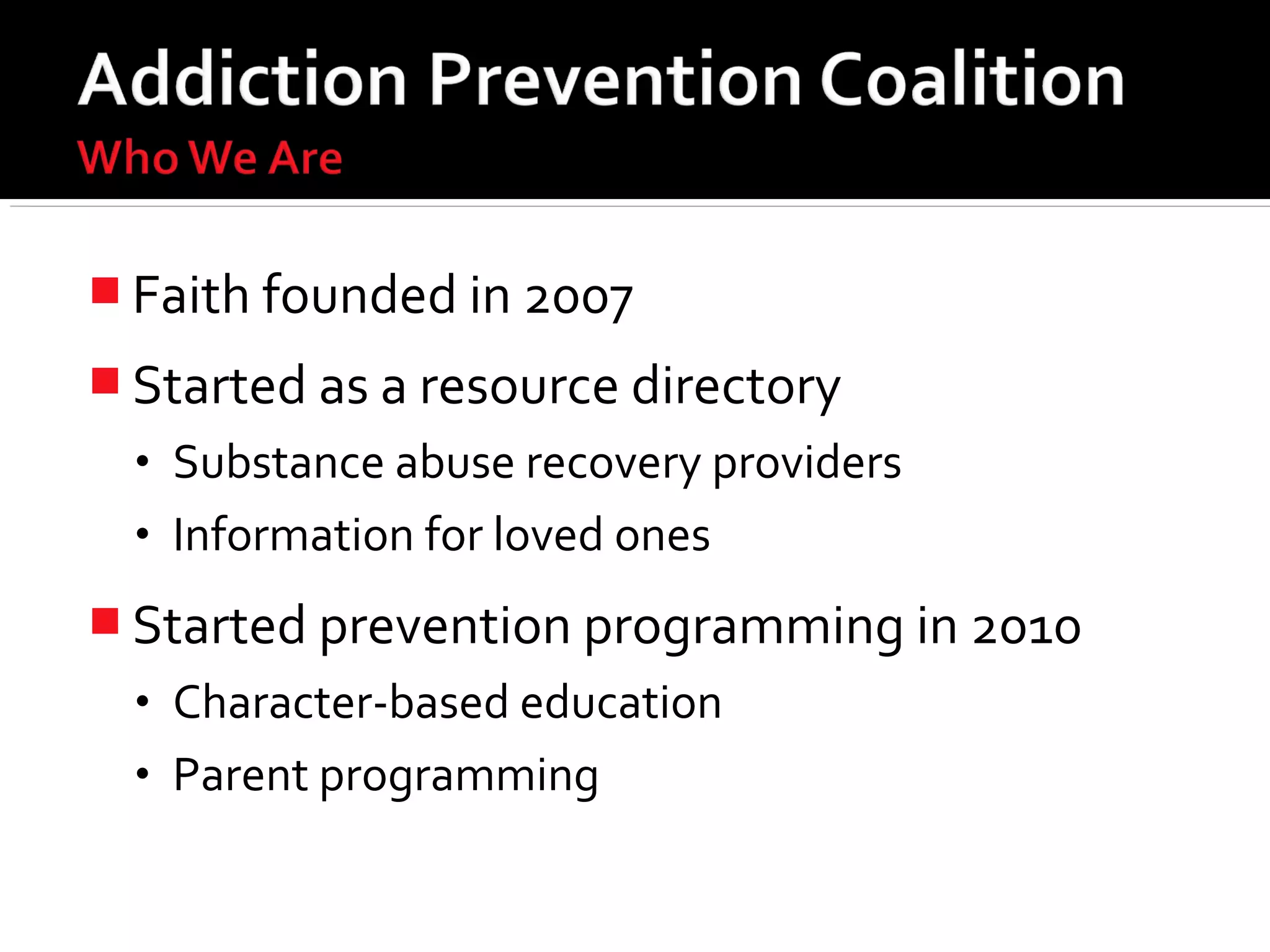 Addiction Prevention Coalition | PPT