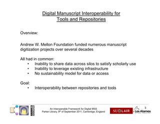 Parker Keio 2011: Interoperable Manuscript Framework | PDF