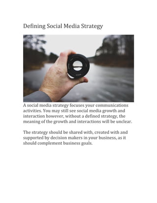 Social Media Strategy Guide | PDF