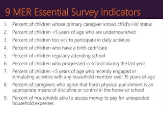 Adventures in Tracking Orphan and Vulnerable Children Outcomes: PEPFAR ...