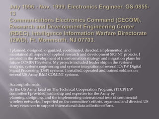 Resume: Robert C. Parker, Principal Systems Engineer | PPTX
