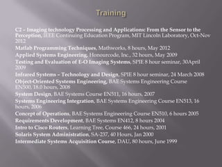 Resume: Robert C. Parker, Principal Systems Engineer | PPTX