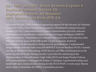 Resume: Robert C. Parker, Principal Systems Engineer | PPTX