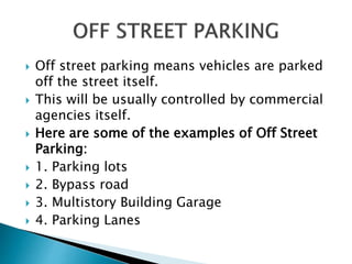 report on parking. presentation | PPTX