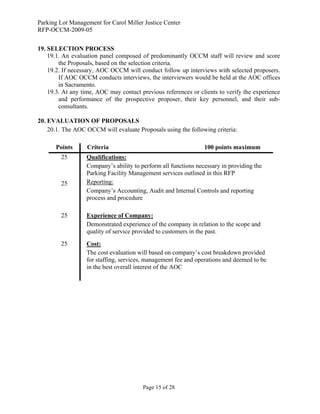 Parking cmjcente-rfp | PDF