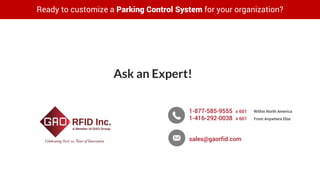 GAO RFID Parking Control System: A Completely Hands-free Parking ...