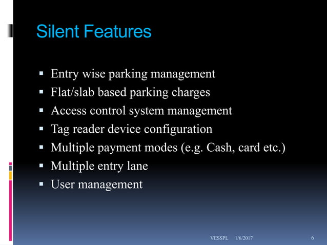 Parking management system | PPTX