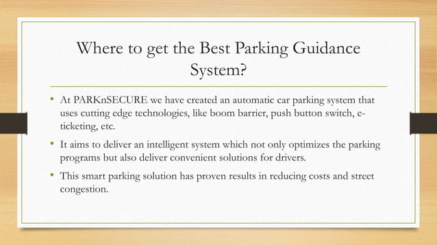 Parking management system ppt | PPT