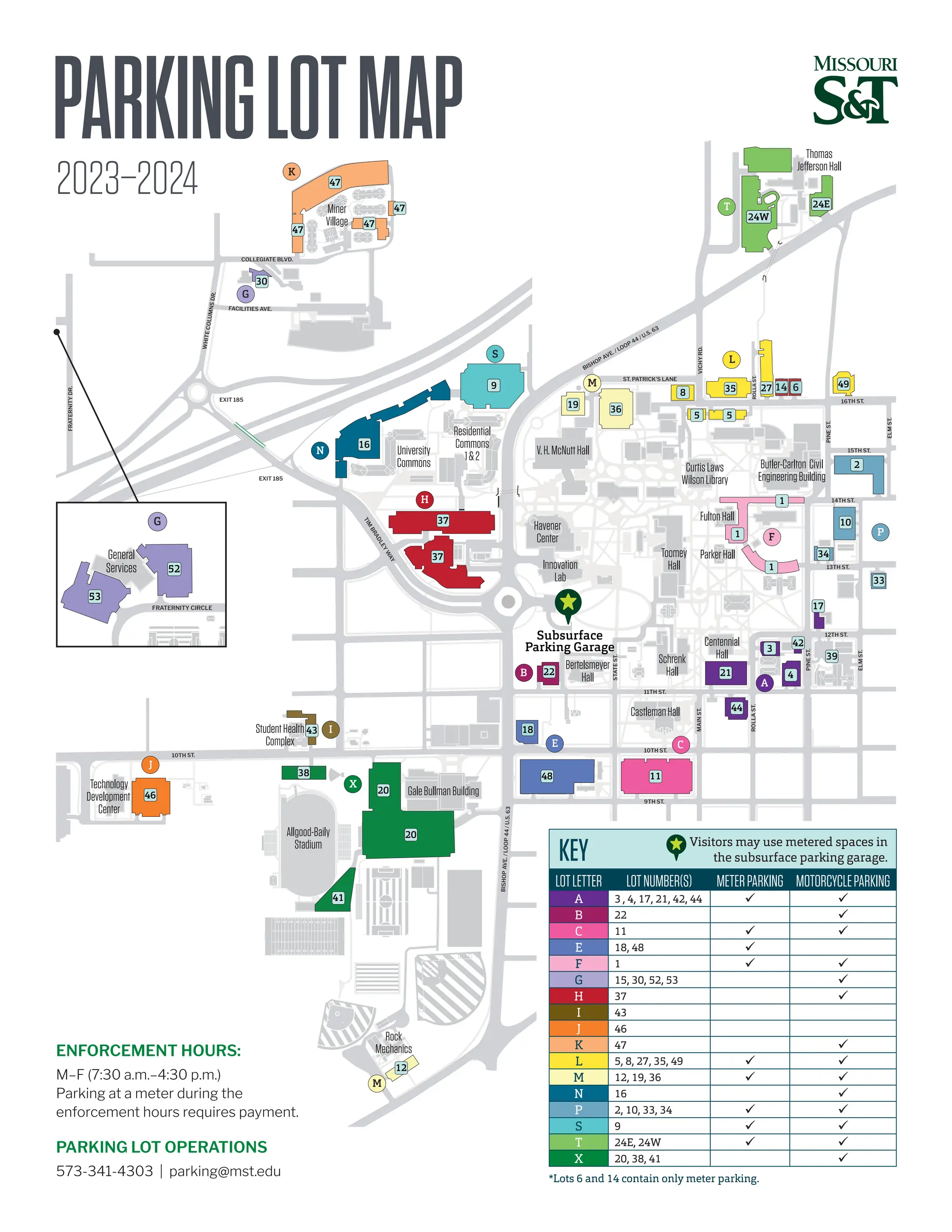 Parking Map at Missouri University of Science and Technology | PDF