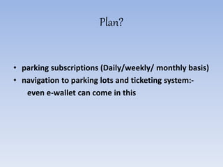 Parking Business Plan | PPTX