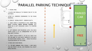 Parking rules to pass rta parking test | PPTX