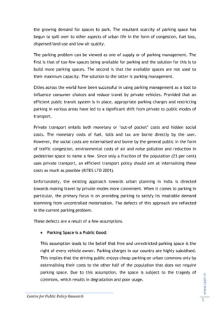 Parking Space in Kochi: Issues and Solutions | PDF