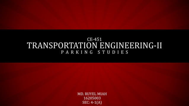 Parking studies | PPT