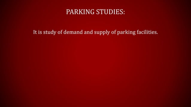 Parking studies | PPT
