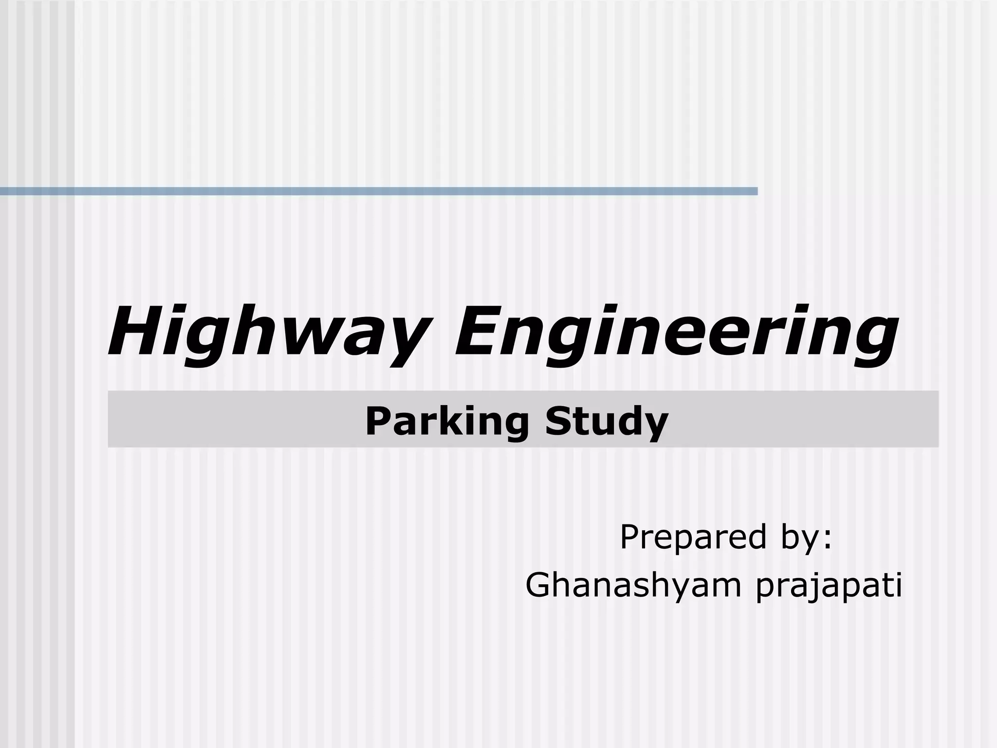 Parking study | PPT