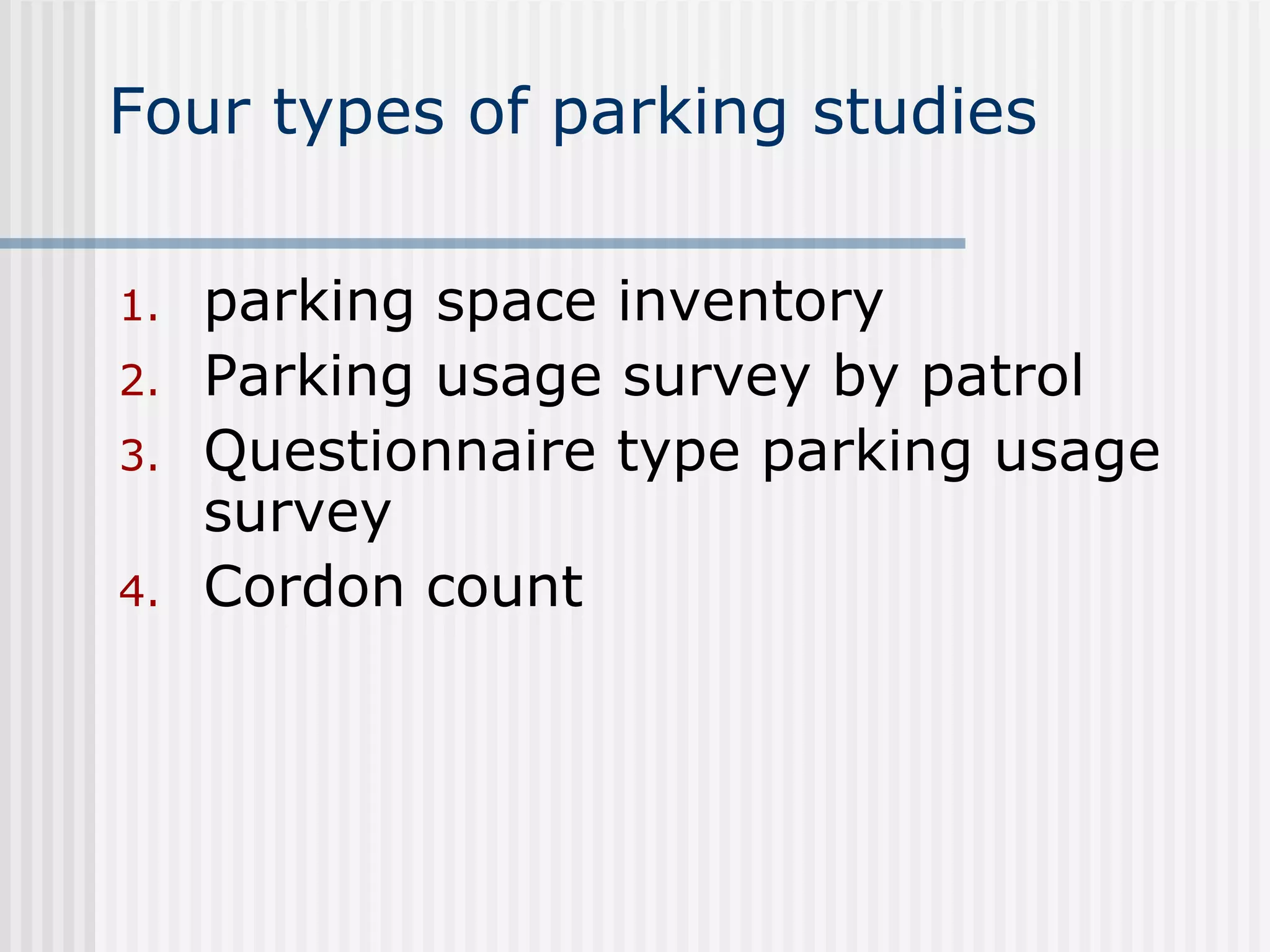 Parking study | PPT