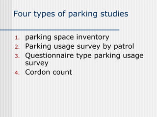 Parking study | PPT