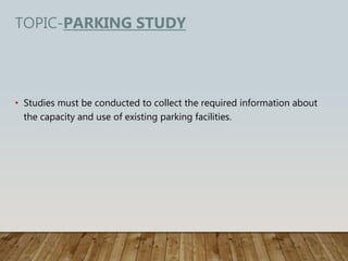 Parking study | PPT