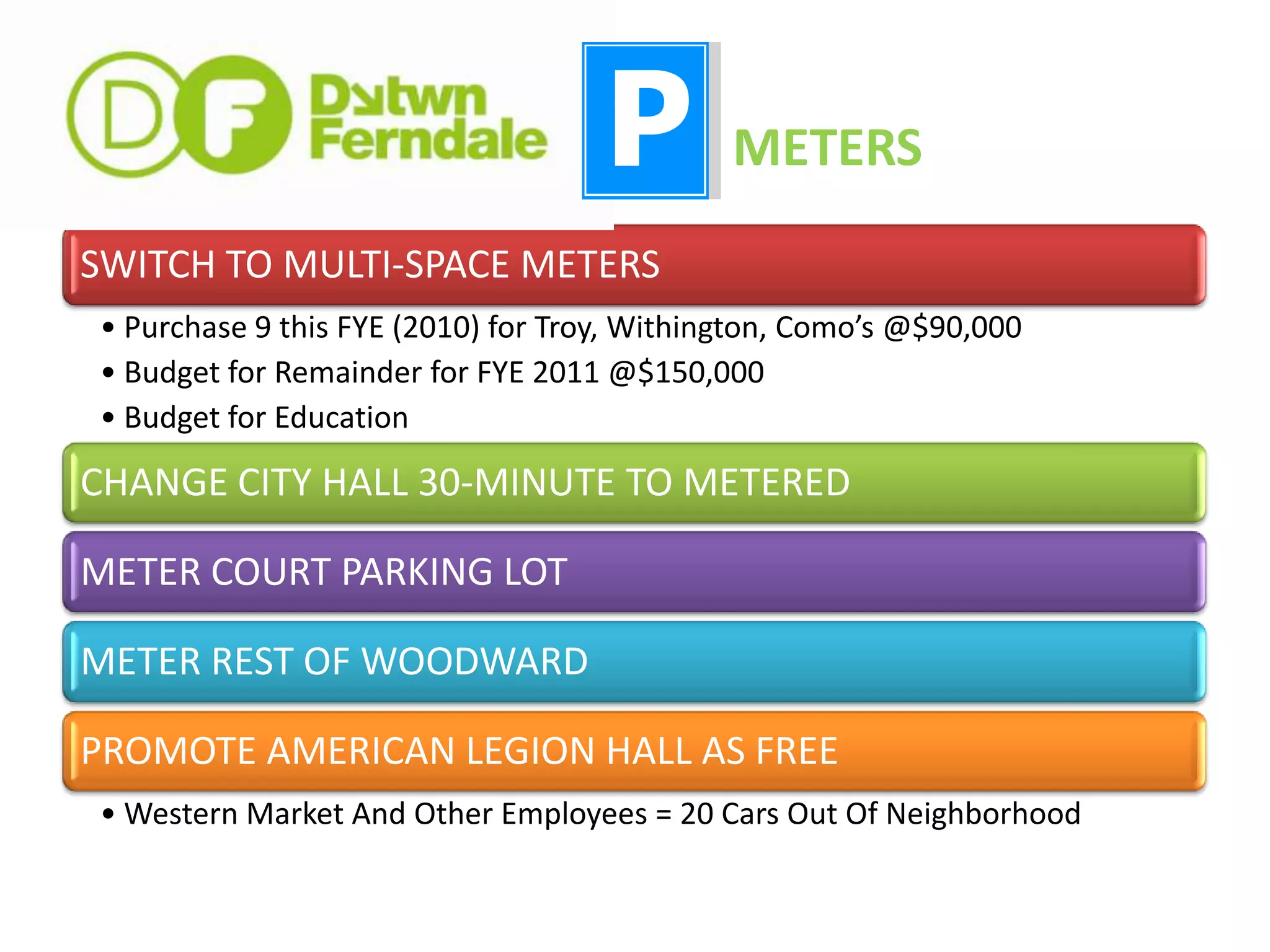 Parking Study Session Presentation 12 7 09 | PPTX