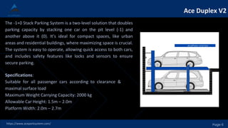 AcePark System (Mechanical Parking Solution Provider | PDF