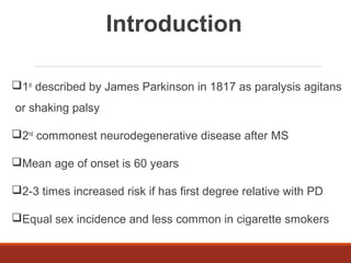 Parkinson's Disease by Dr. Aryan | PPT