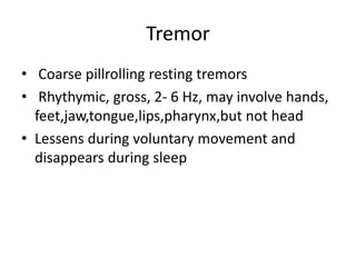 Hypokinetic Movement Disorders - Parkinson disease | PPTX