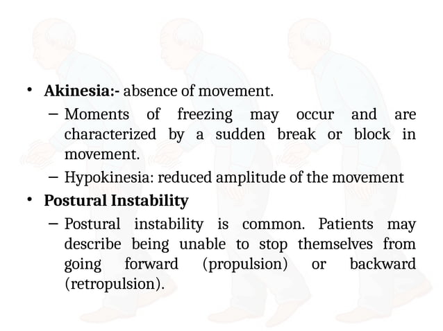 Parkinson disease Clinical Manifestations and Treatment | PPTX