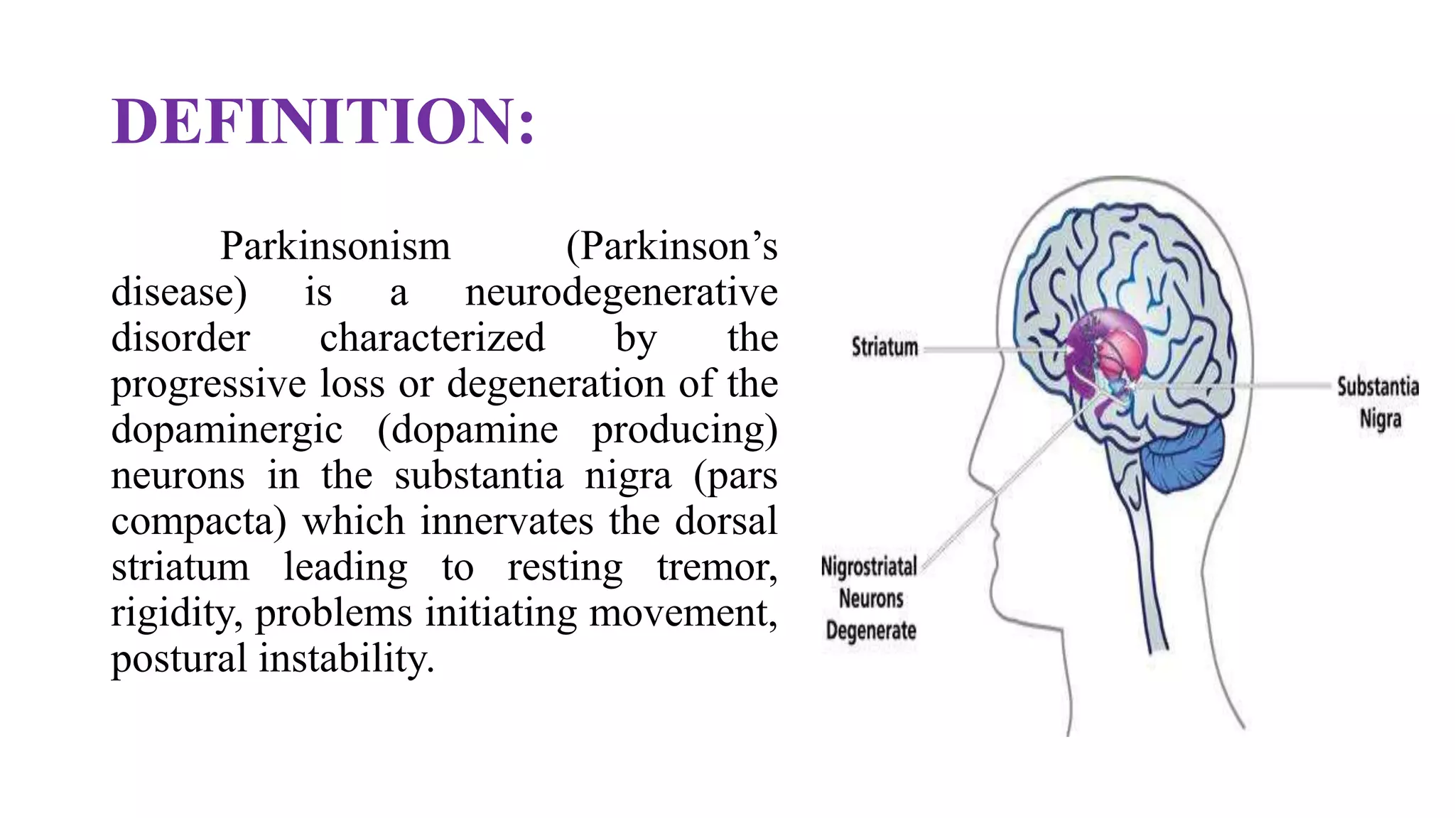 Pathophysiology of Parkinsonism and its management for Pharm.D ...