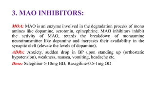 Pathophysiology of Parkinsonism and its management for Pharm.D ...