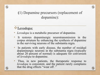 Treatment of Parkinsonism.pptx | Brain and Nervous System Disorders ...