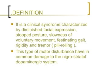 Parkinsonism And Motor Disorders | PPT | Brain and Nervous System ...
