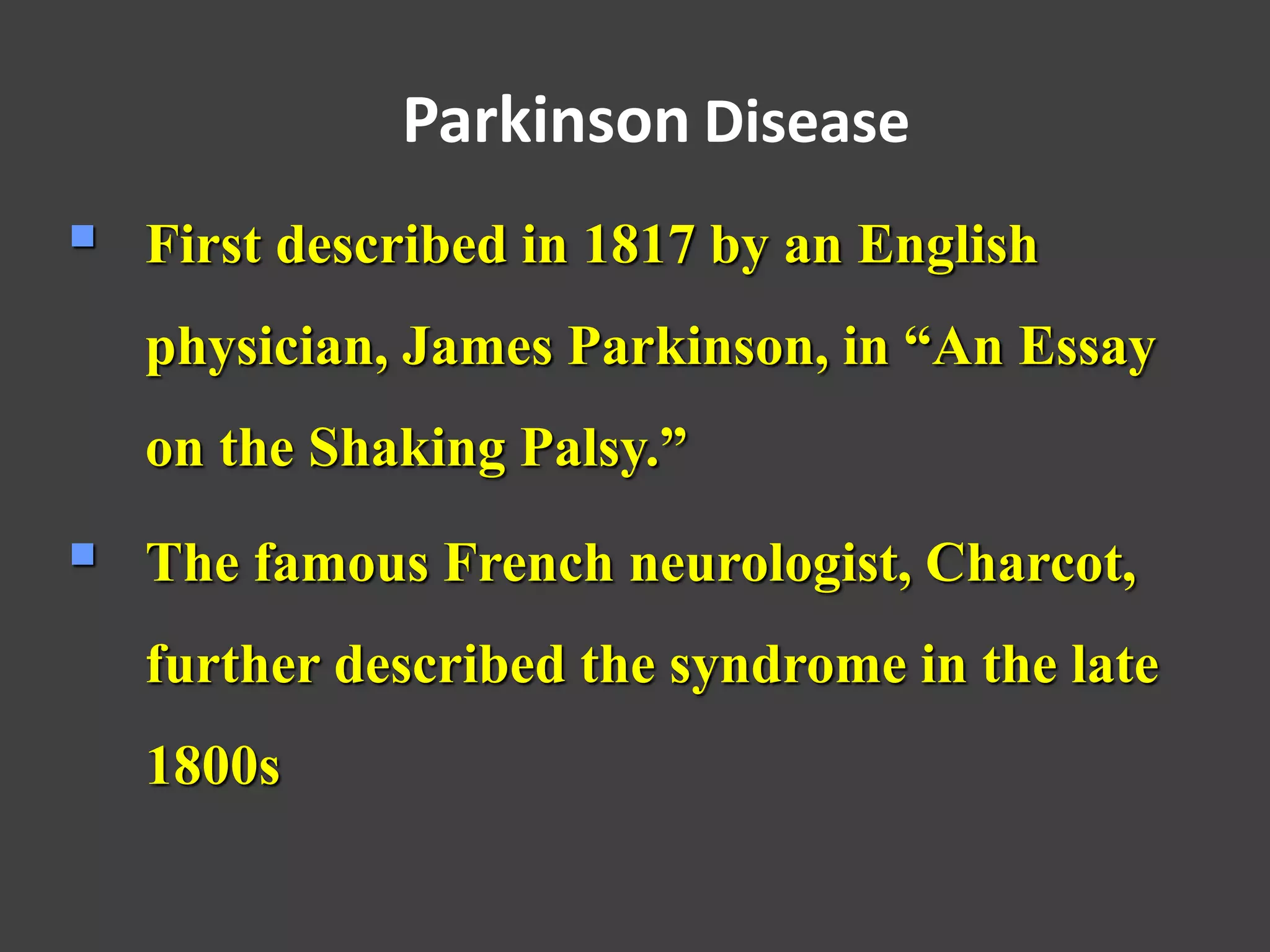 Parkinsonism Disease | PPTX | Brain and Nervous System Disorders ...