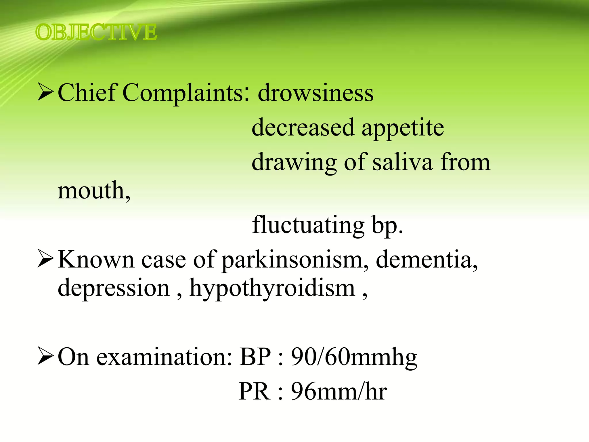 Case Presentation on Parkinsons (Clinical Pharmacy practice) By Dr Ruth ...