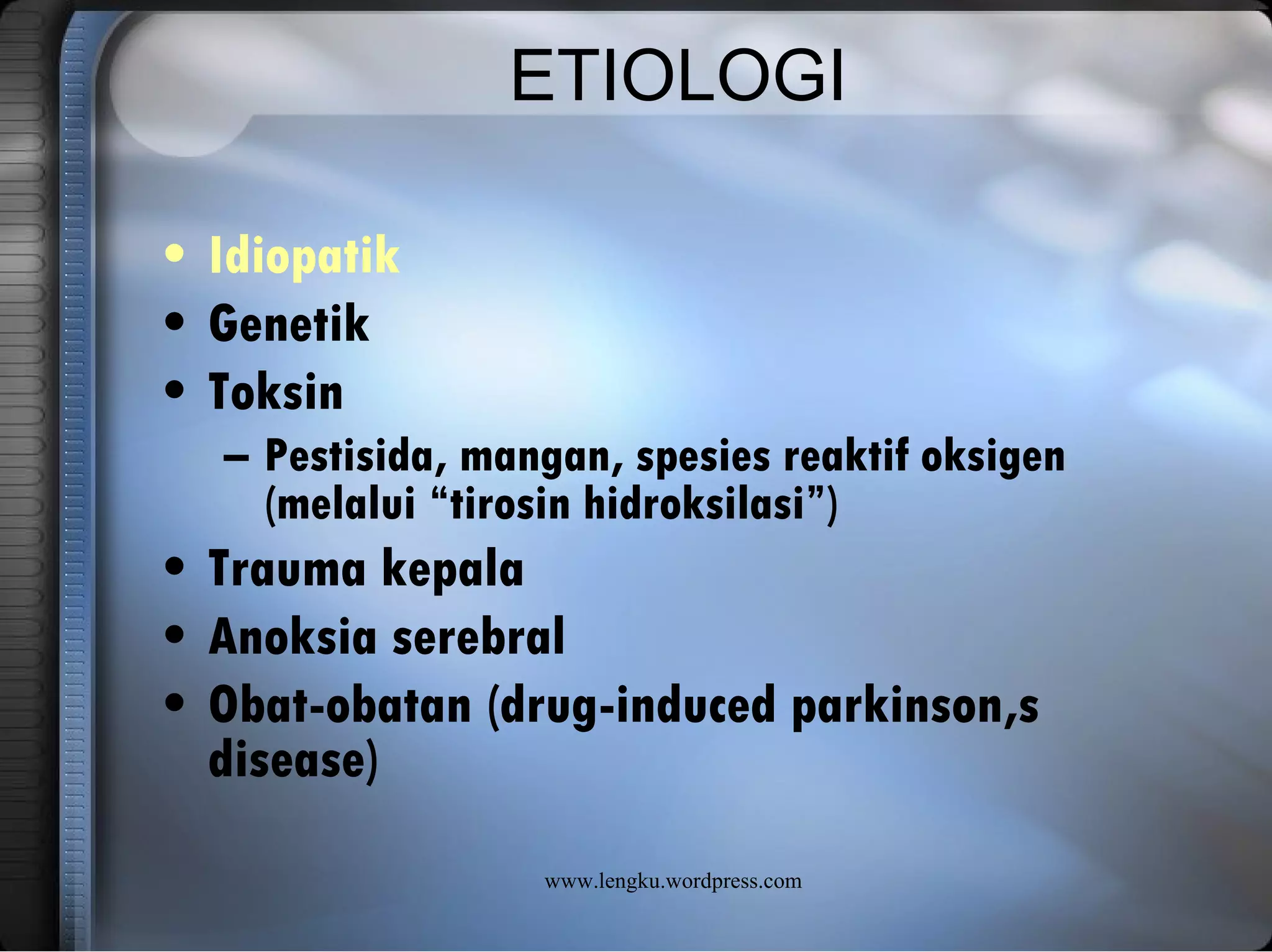 Parkinson’s disease | PPT