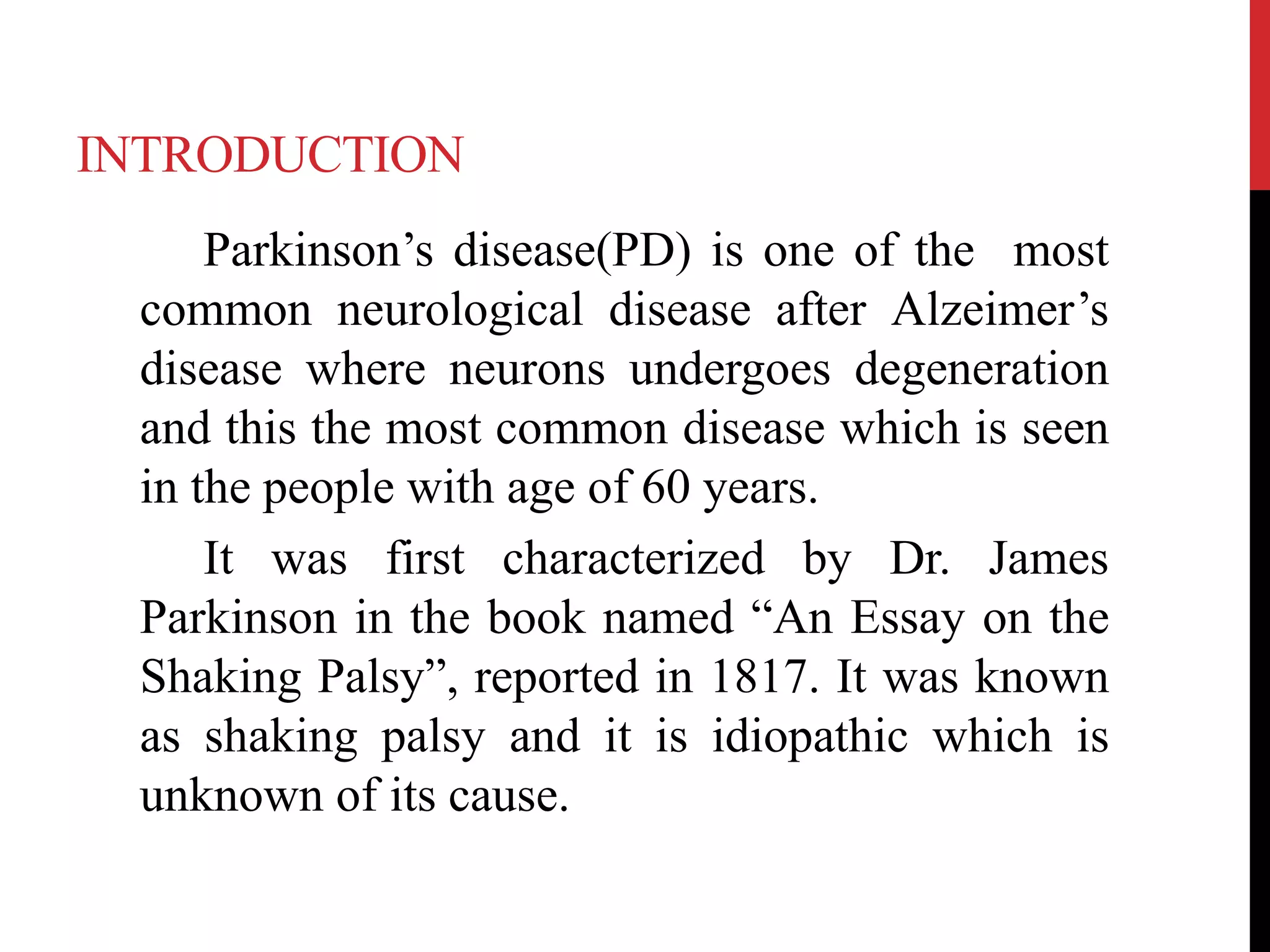 Parkinson’s disease | PPTX