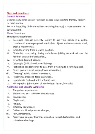Parkinsons disease | DOCX