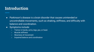 Parkinson's Disease by Aditya Anandakumar | PPTX