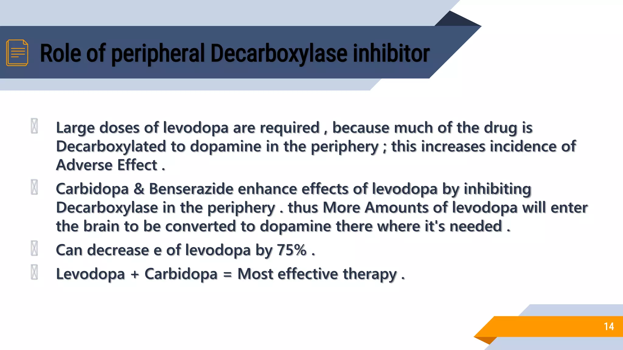 Parkinson's disease pharmacology | PDF