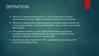PARKINSON’S DISEASE | PPTX