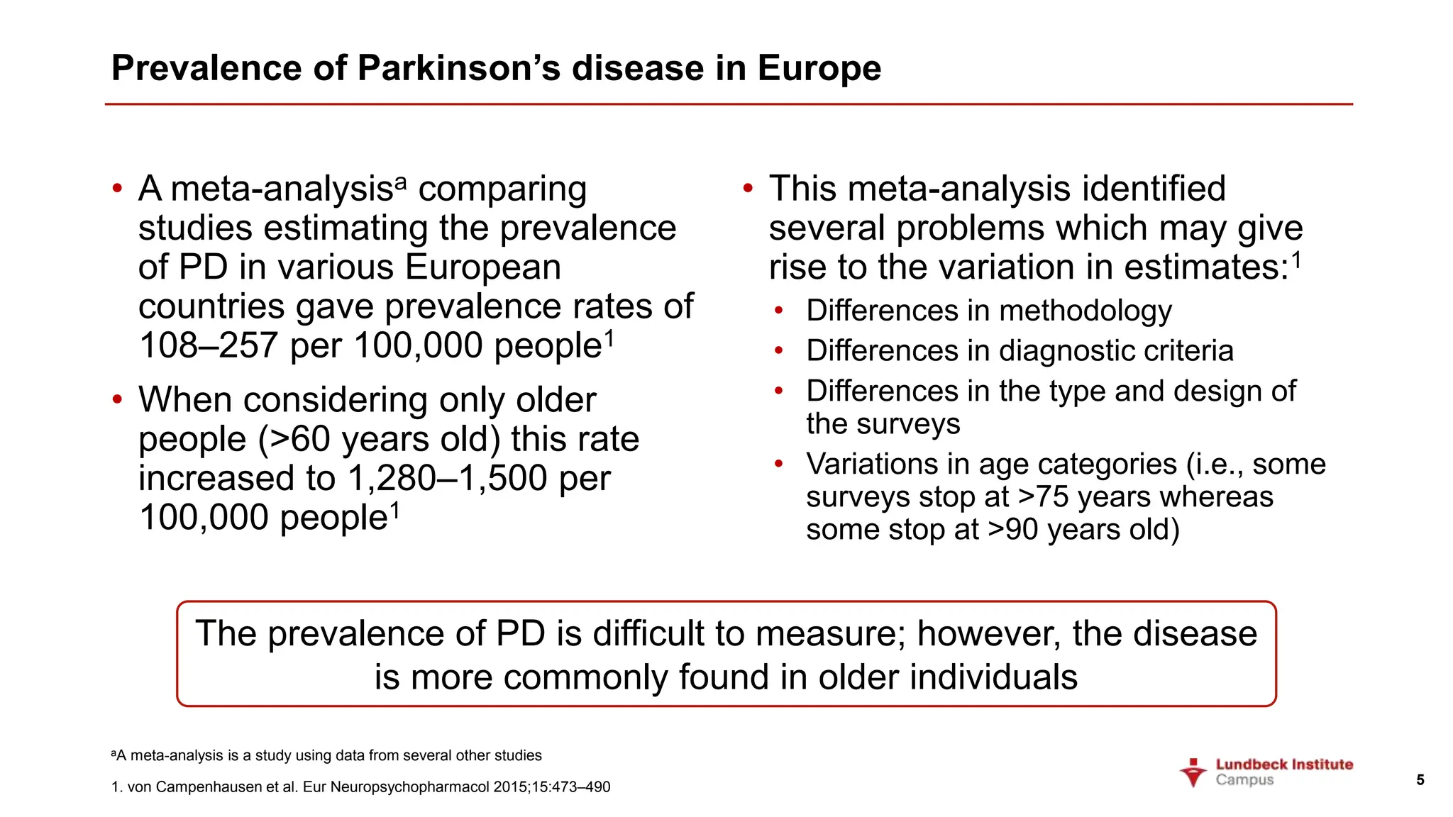 Parkinsons Disease Epidemiology And Burden Updated Pptx