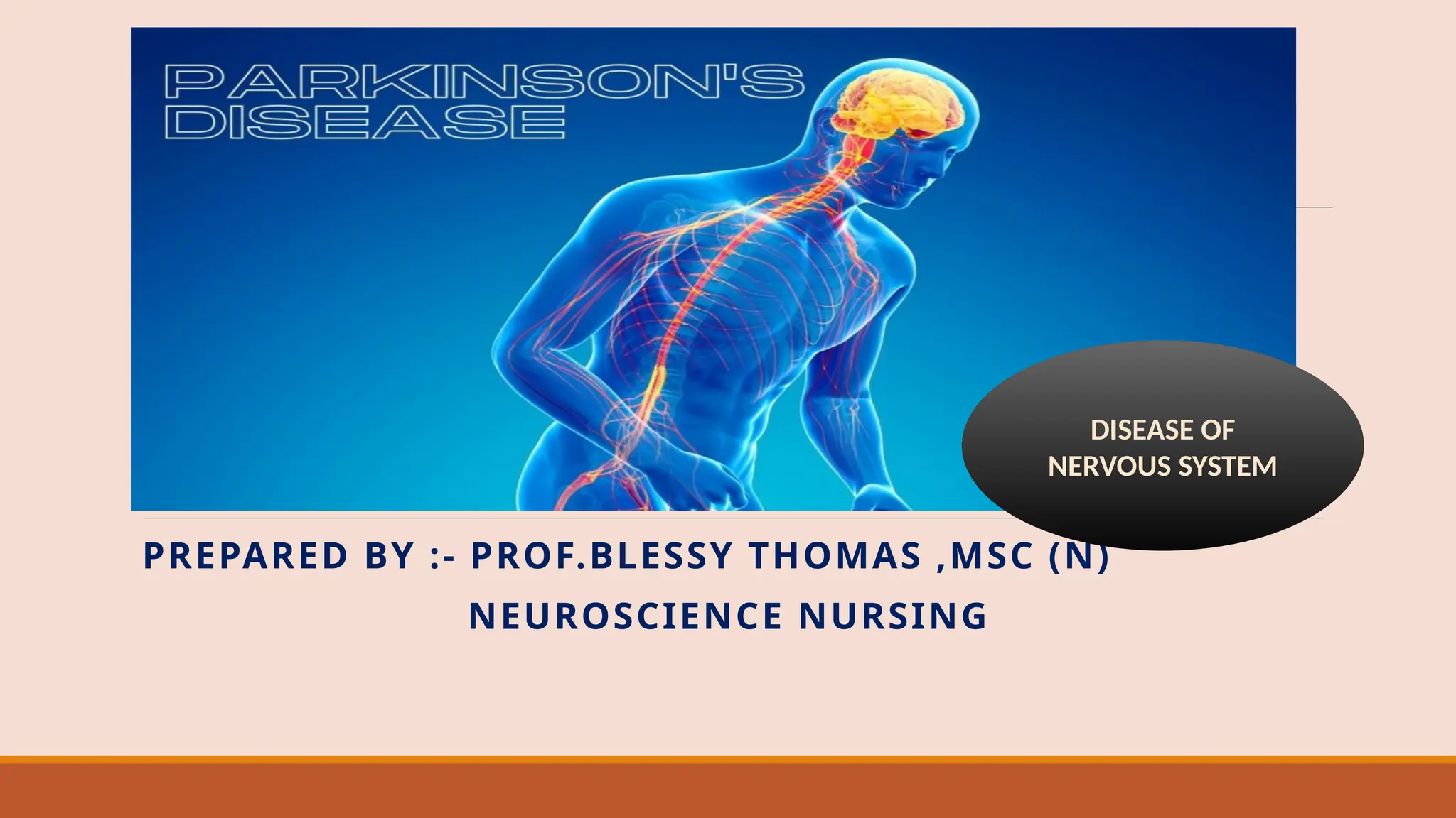 Nursing management of patient with PARKINSONS DISEASE | PPTX