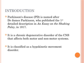 Parkinson’s Disease presentation by Dr. Kenneth Ikott | PPTX