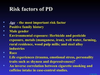Parkinson's disease an overview | PPT
